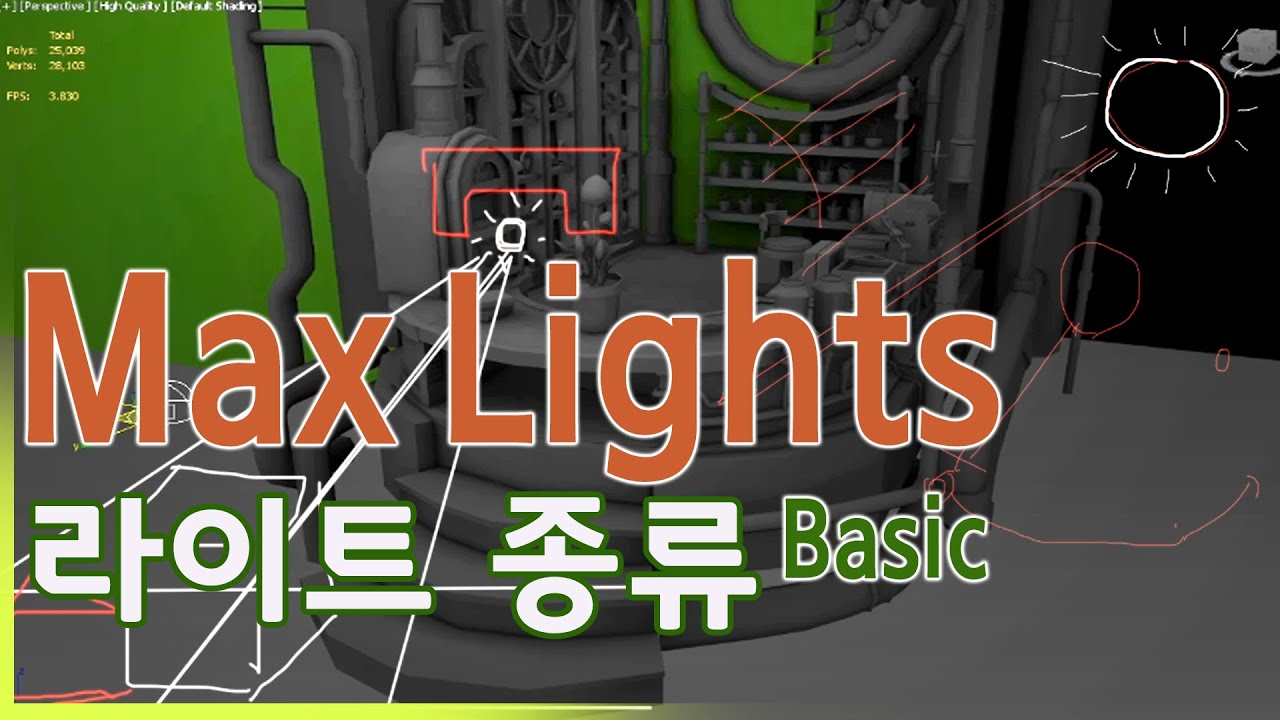 Max light 강의 -3DMAX [라이트의 종류와 활용]..By Mux - YouTube