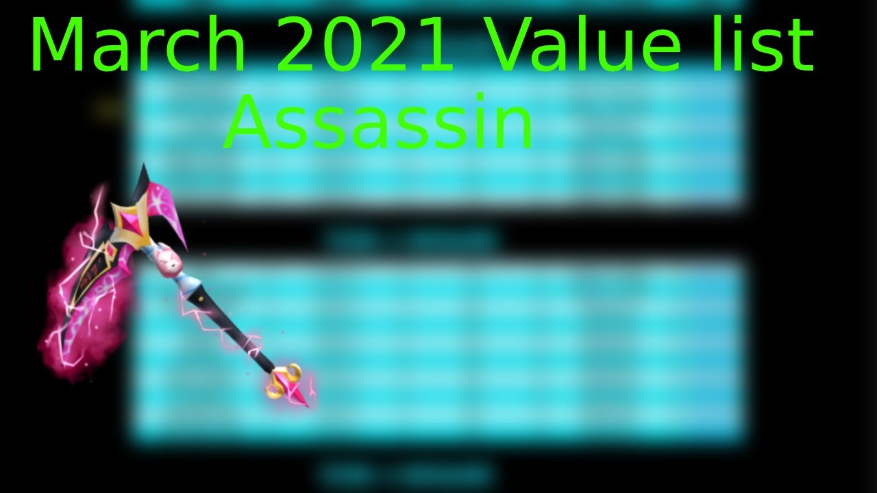 ASSASSIN VALUE LIST MARCH 2021 - YouTube