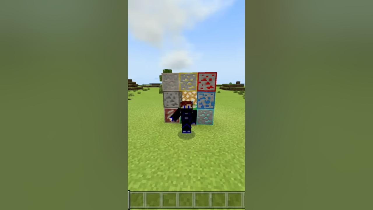 How To Get Ore Outlines In Minecraft Bedrock (#shorts) - YouTube