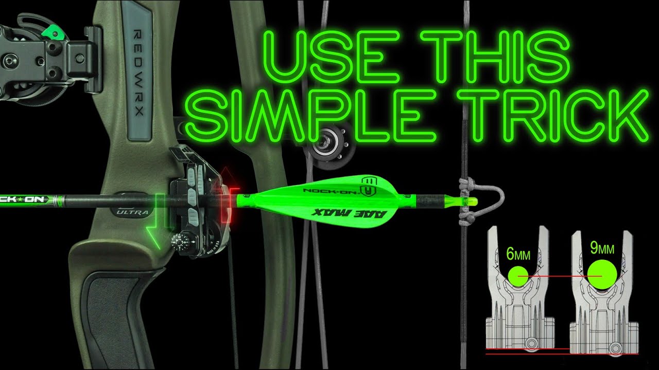 Adjusting your arrow rest for different diameter arrows- THIS TRICK ...