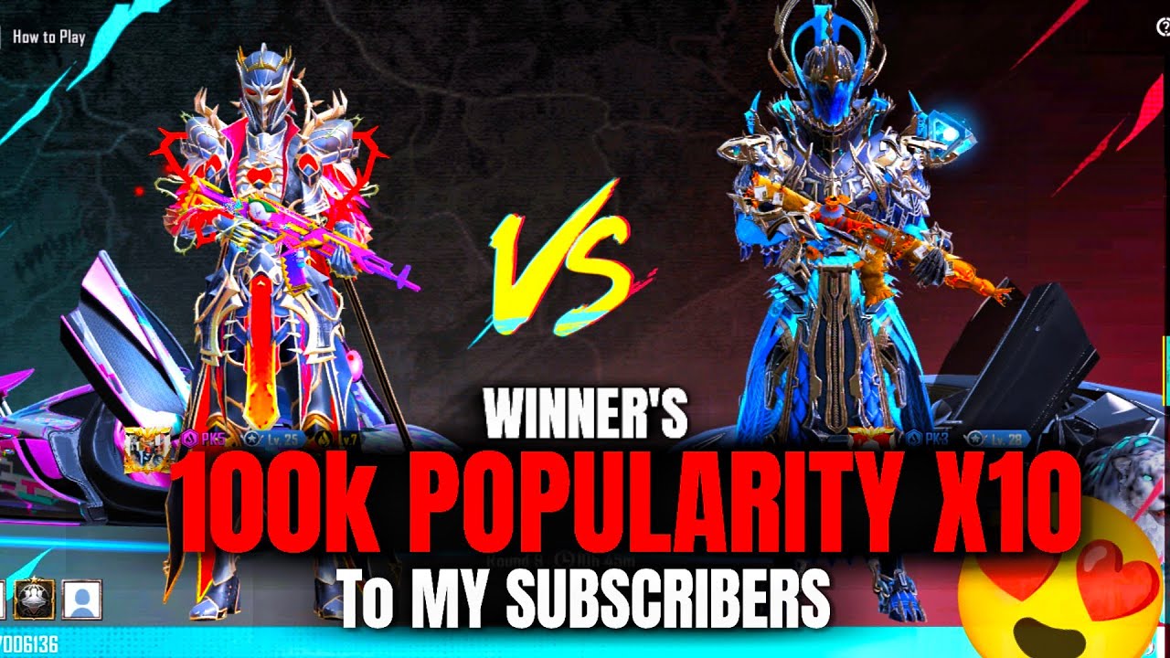 POPULARITY WINNER'S Announced 100k Popularity x10 😍 | Bgmi popularity ...