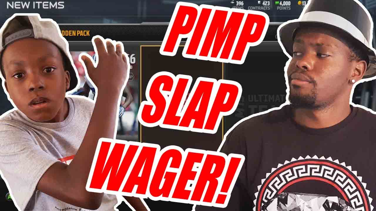 HILARIOUS PIMP SLAP WAGER!! - Madden 15 Pack Opening Wager - YouTube