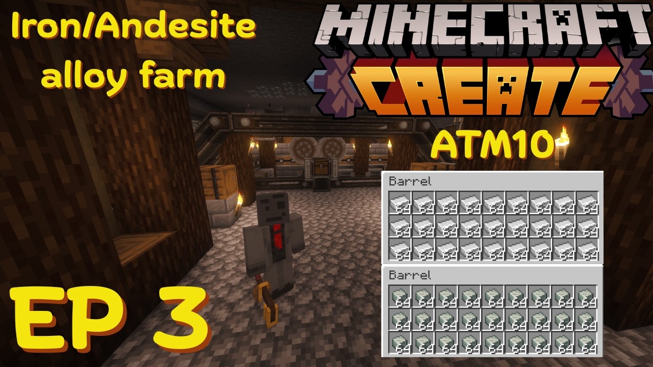 Iron/Andesite Alloy farm! [Minecraft Create Mod] EP 3 - YouTube