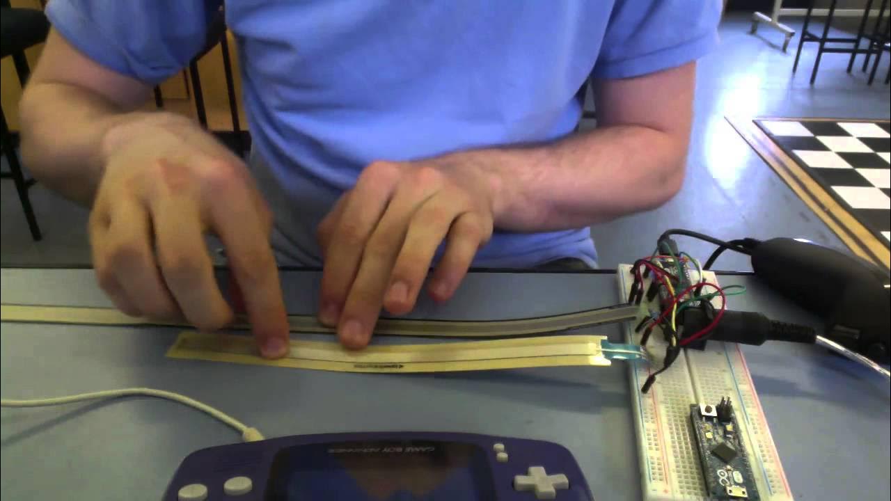 GBA midi arduino nunchuck accelerometer softpot - YouTube