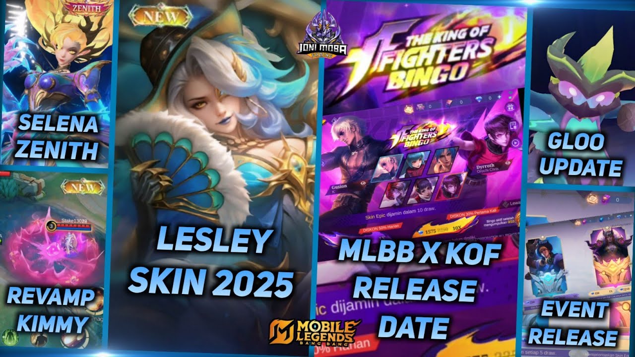 LESLEY NEW SKIN 2025, MLBB X KOF RELEASE DATE, SELENA SKIN ZENITH ...