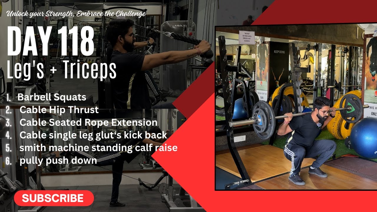 Day 118 | Endurance Training | Legs + Triceps | Beginner to Advance ...