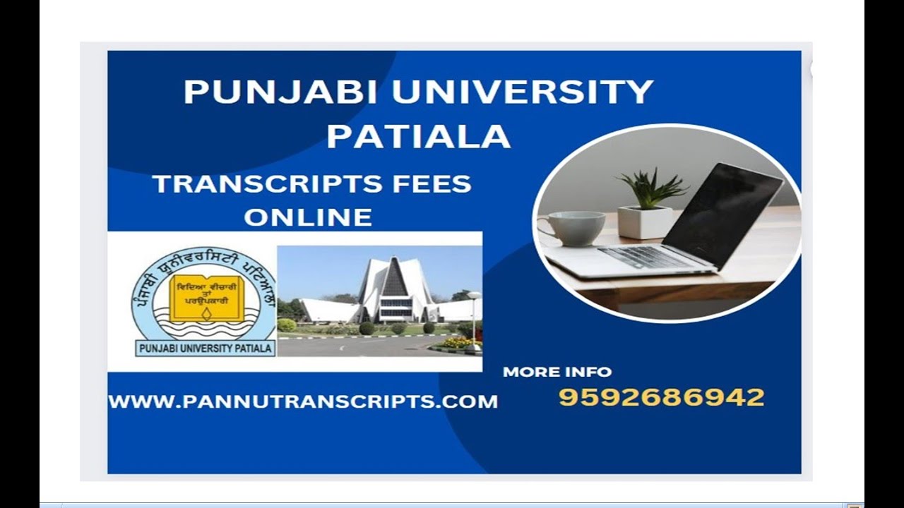 How Pay Fees Transcript Fees online Punjabi university Patiala2023 Wes,IQAS, ICES, ICAS, Ces ...