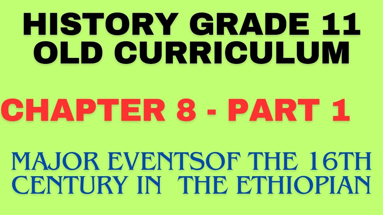 Grade 11 Chapter 8 History Part 1 MAJOR EVENTS OF THE 16TH CENTURY IN ...