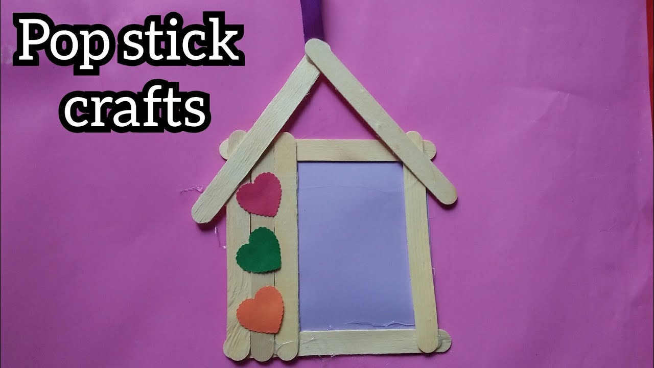 Diy/ popscile stick photo frame/easy ice cream strick carfts/ hand made ...