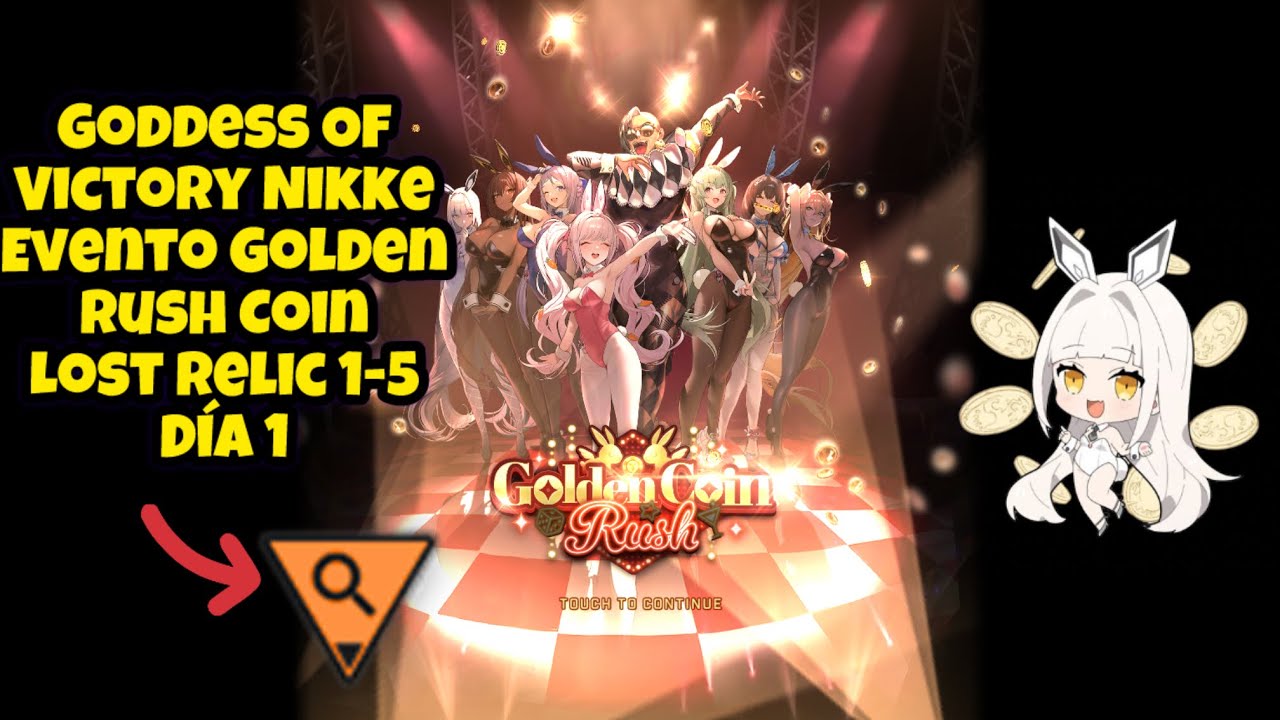 Goddess Of Victory Nikke Evento Golden Rush Coin Lost relic 1-5 Día 1 ...