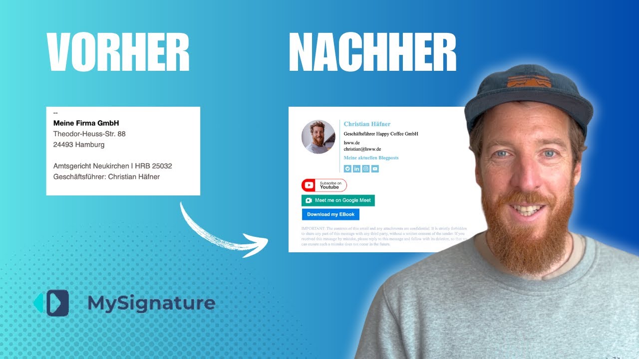Schöne E-Mail Signatur kostenlos und in 5 Minuten erstellen für mehr ...