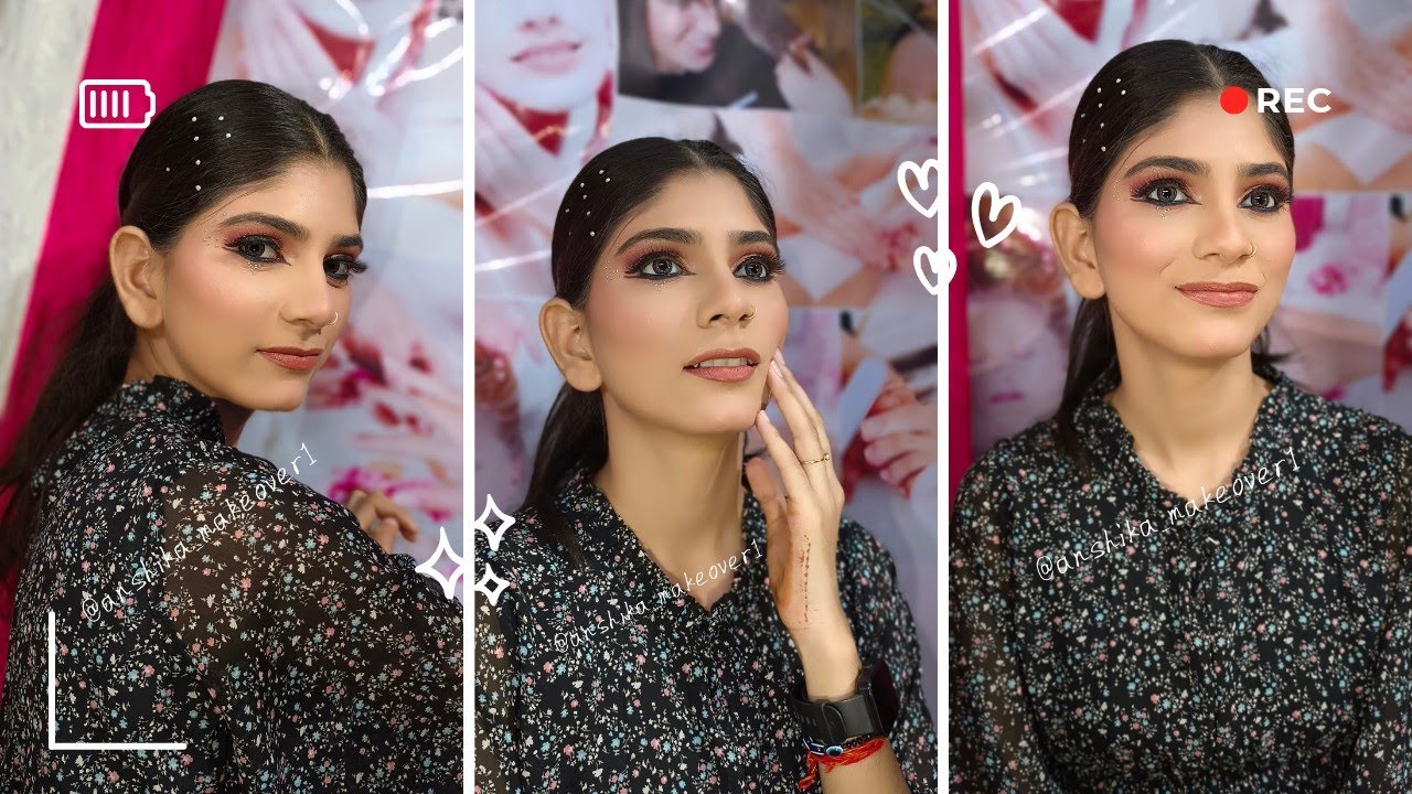 Glam look makeup tutorial step by step by Anshika makeover... - YouTube