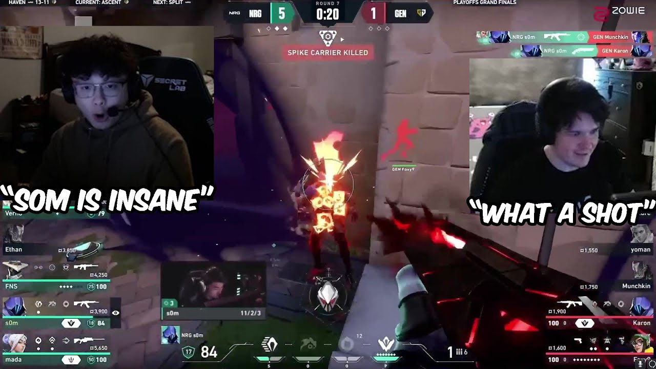 Shanks & Sliggy React To NRG s0m Insane ACE Against GEN.G - YouTube