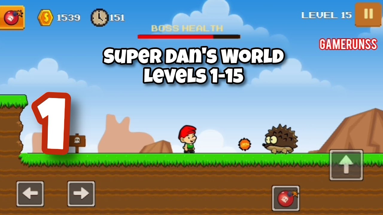 Super Dan's World - Gameplay Walkthrough Android Part 1 - Levels 1-15 ...