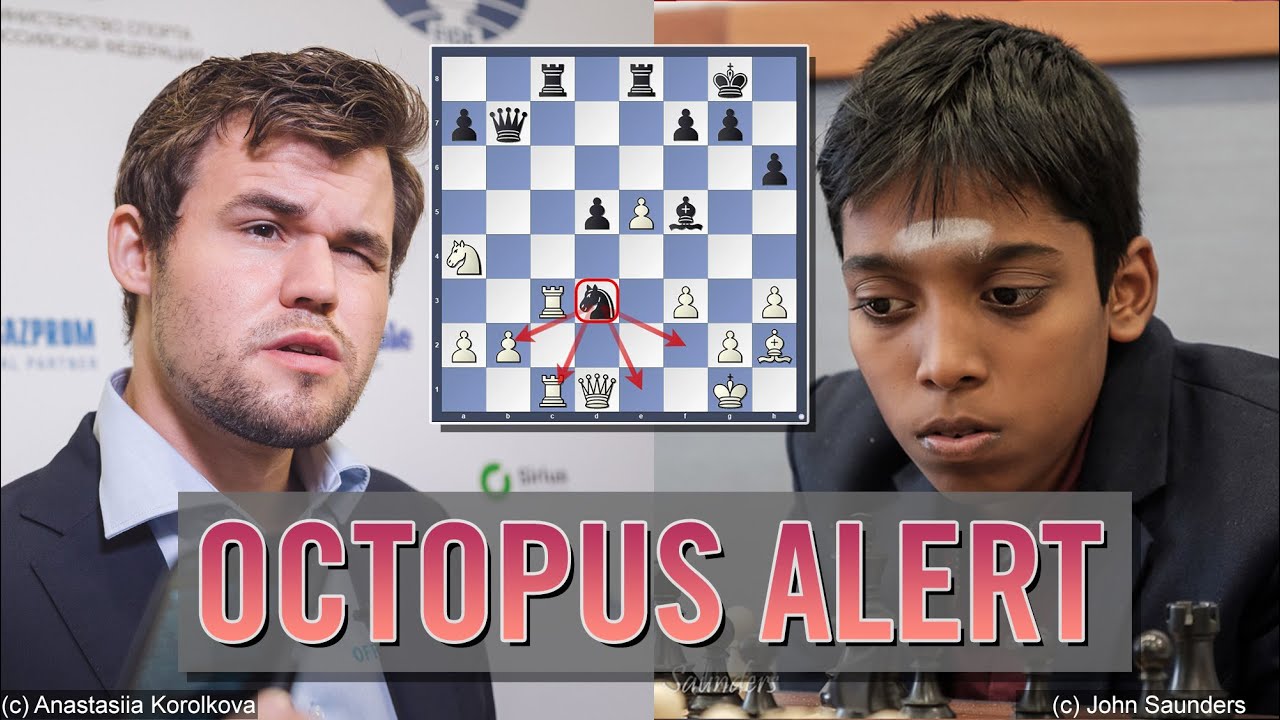 OCTOPUS ALERT | Magnus Carlsen vs Praggnanandhaa R | Airthings Masters ...