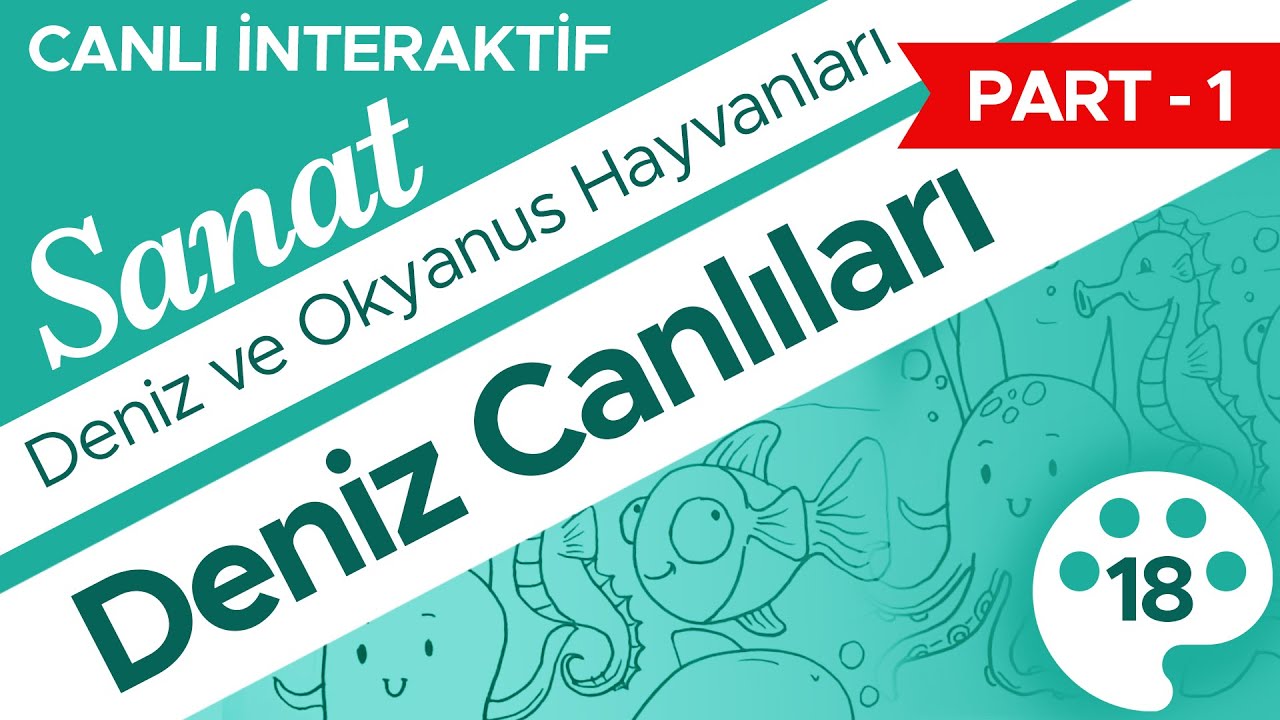 18 - NASIL ÇİZERİM / HOW TO DRAW - Deniz ve Okyanus Hayvanları - Deniz ...