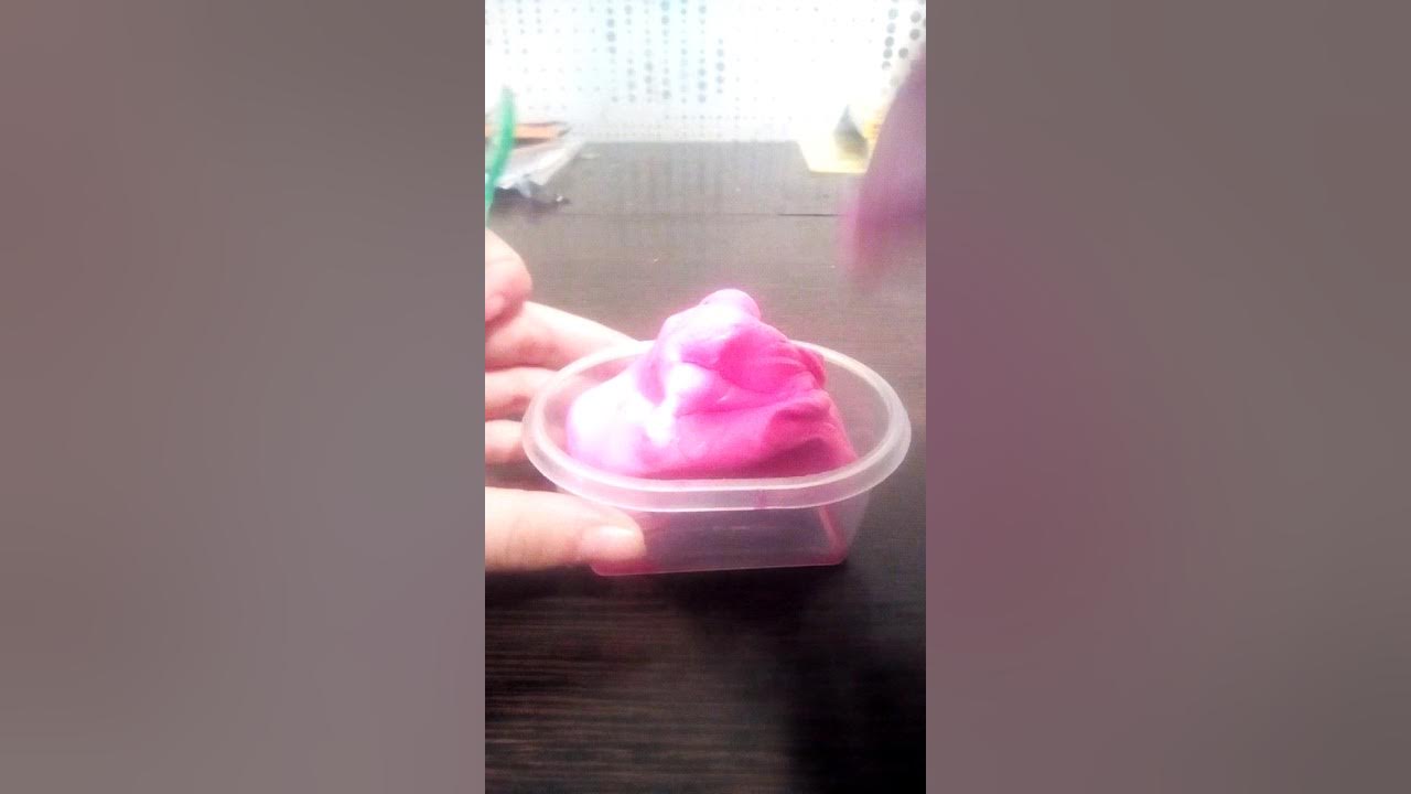 Розовый слайм с слизью. Изменяю слайм - YouTube