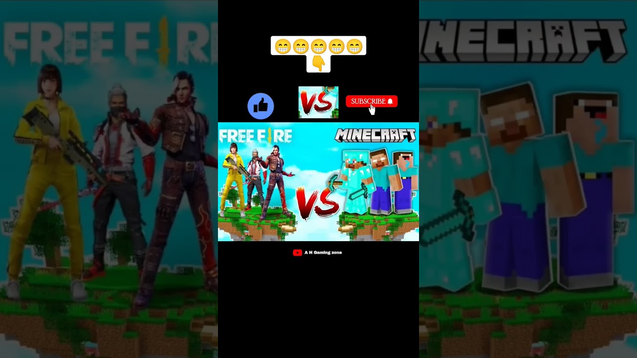 Minecraft VS free fire free fire vs minecraft pe Free fire vs Minecraft ...