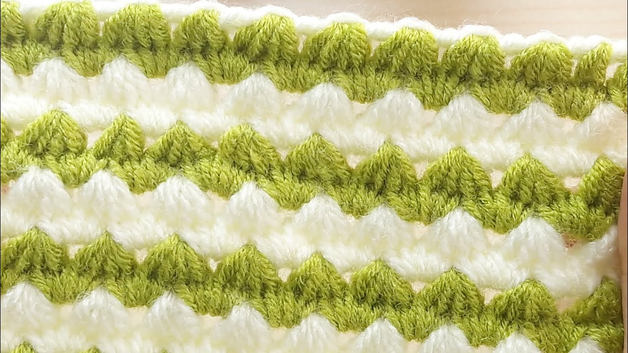 🌿 Stylish and Practical Zigzag Knitting Pattern | Step-by-Step ...