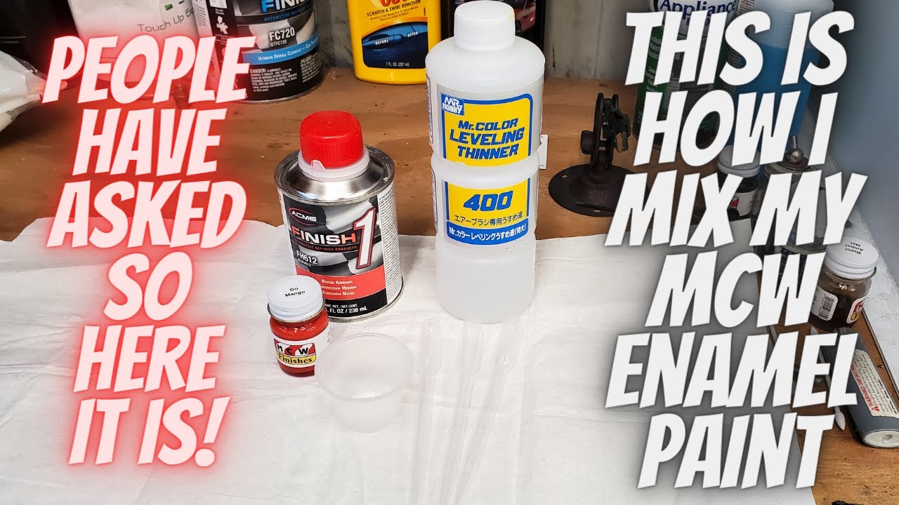 This is how I mix my MCW Enamel paint. It's GREAT Paint!! - YouTube