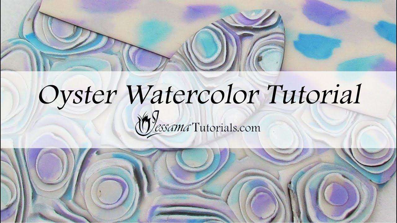 Polymer Clay Mixed Media: Oyster Watercolor Tutorial - YouTube