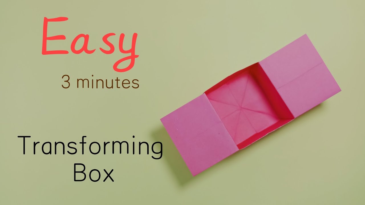 How to make paper Transforming BOX|| Origami paper transforming box # ...