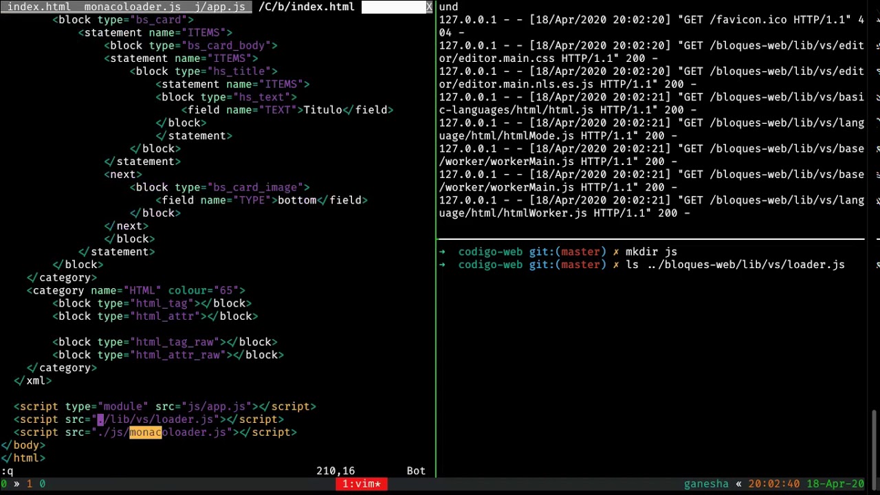Creando codigo-web con monaco, soporte de tabs y inyectando código en ...