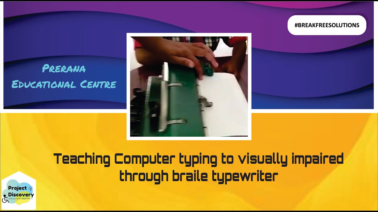 Teaching Computer typing to visually impaired through braile typewriter ...