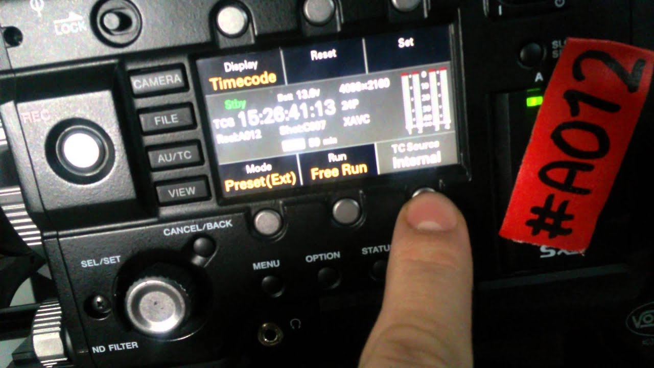 How to Timecode Jam Sony F55 - YouTube