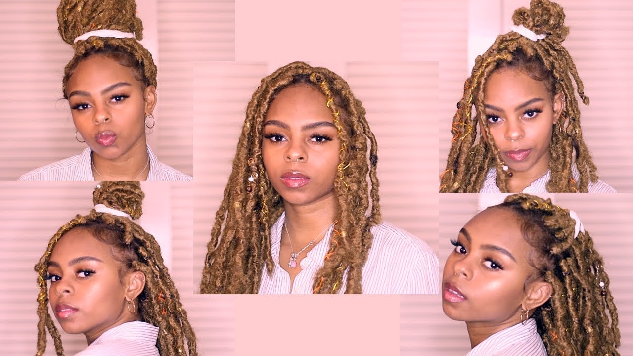 8 Back To School Hairstyles I Do w/ Faux Locs - YouTube