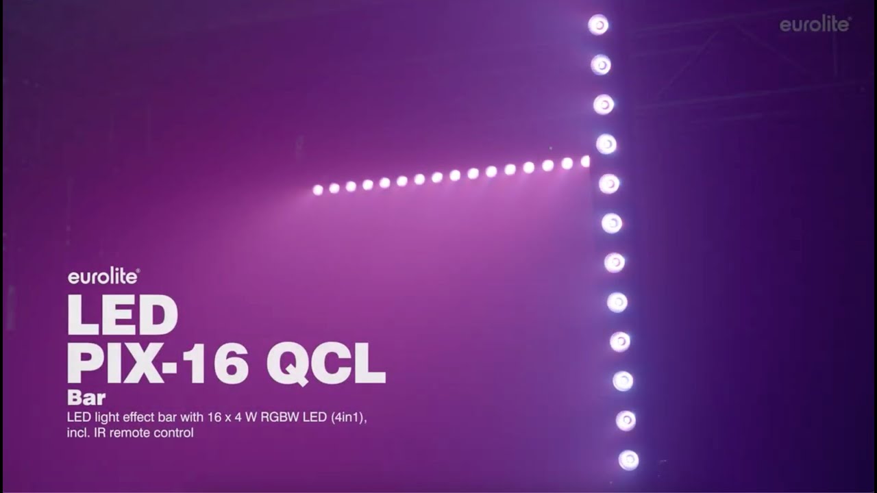 EUROLITE LED PIX 16 QCL Bar - LED-Lichteffektleiste mit 16 x 4-W-RGBW ...