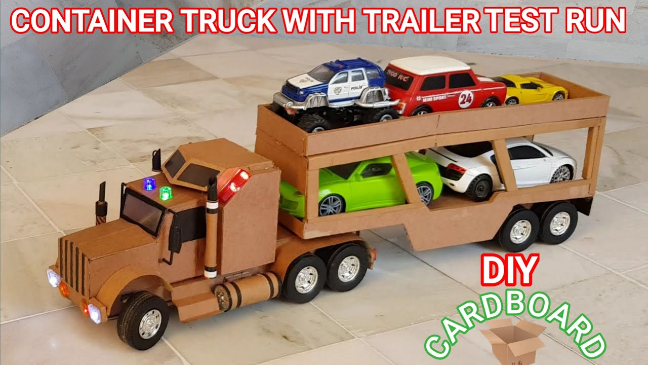 How to make RC Container Truck from cardboard 🔴 DIY Cardboard toy easy ...