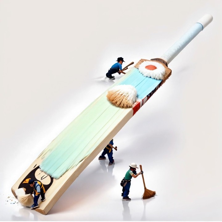 miniature videos cleaning a cricket bat|ai Generated|cricket - YouTube