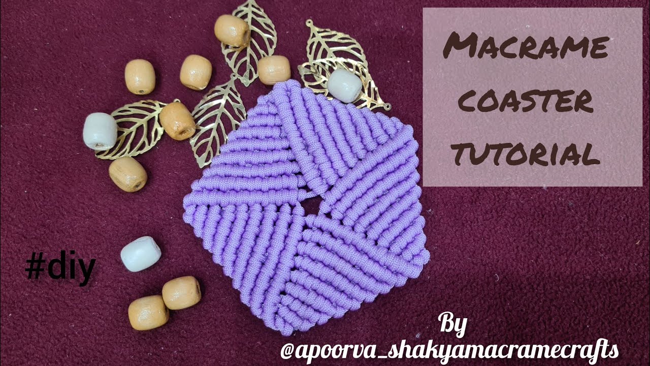 macrame coaster tutorial #macrame #macramecreation #macramecrafts # ...