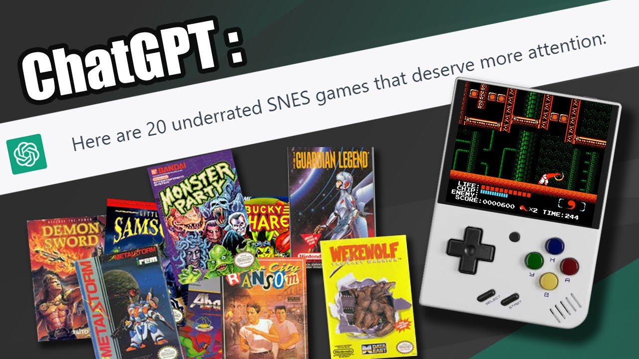 I Asked ChatGPT for Underrated NES Games | Miyoo Mini Plus - YouTube