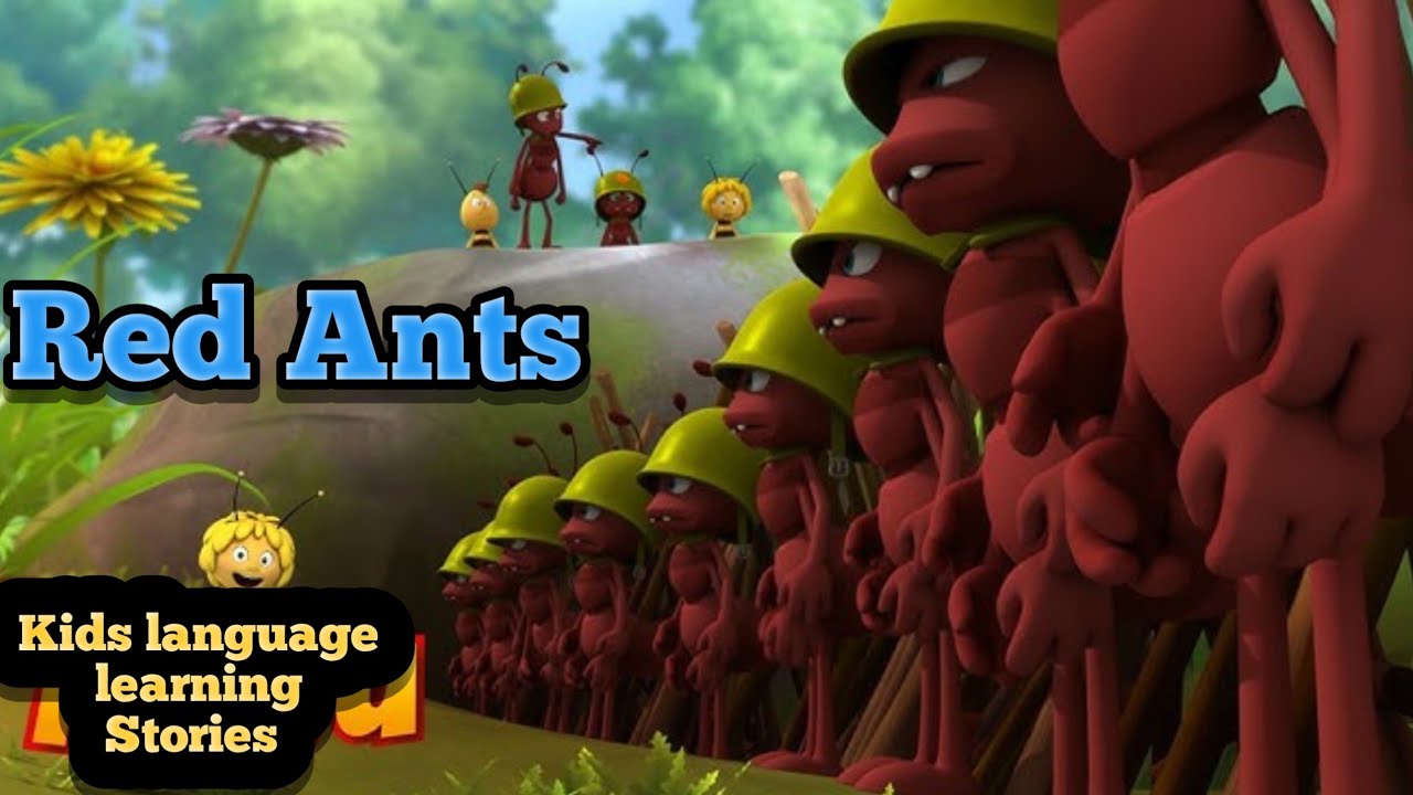 Red Ants Vs Black Ants|| Short Moral Story|| English language learning ...