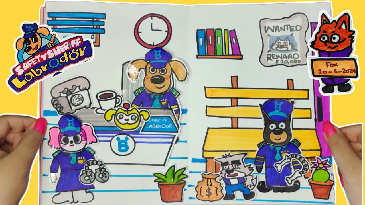 [😱Paper DIY😱] ️Making Quite Book Sheriff Labrador |Sheriff Labrador ...