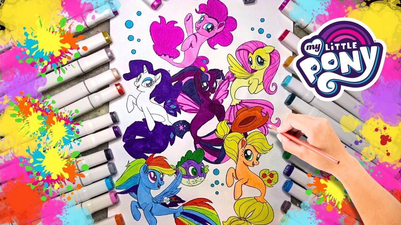 🌈 Painting MY LITTLE PONY | How to color MY LITTLE PONY - YouTube