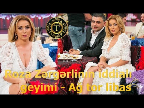 Roza Zərgərlinın iddialı geyimi - Ağ tor libası