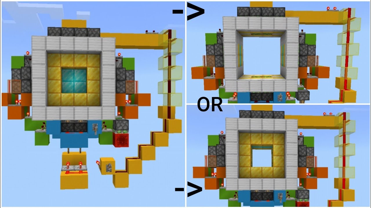 2x2 Door in 4x4 Vault Door in Minecraft Bedrock - YouTube