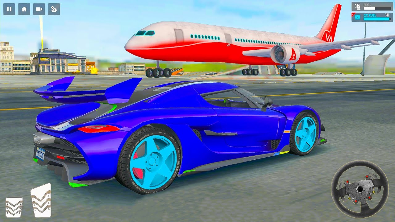 Extreme High Speed Ferrari Car City Airport Stunts ECS Simulator ...
