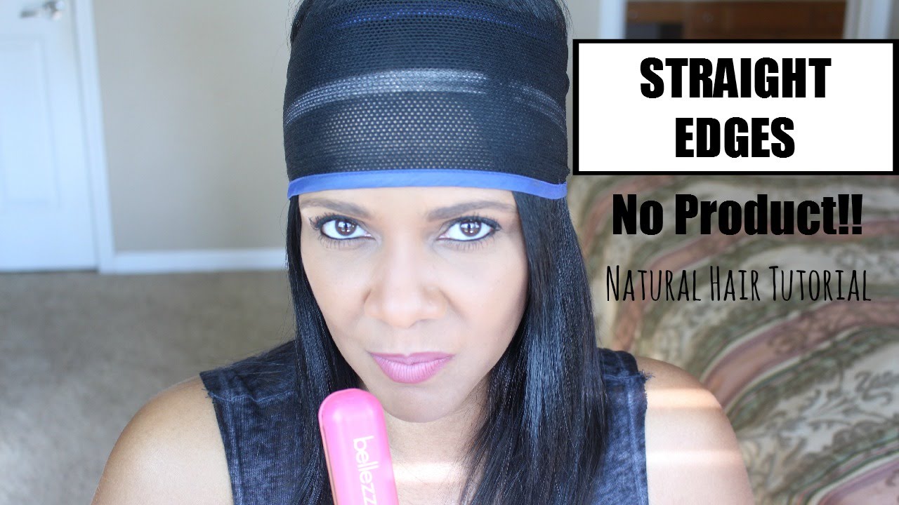 Natural Hair: How to Lay Your Edges Down Without Product - YouTube