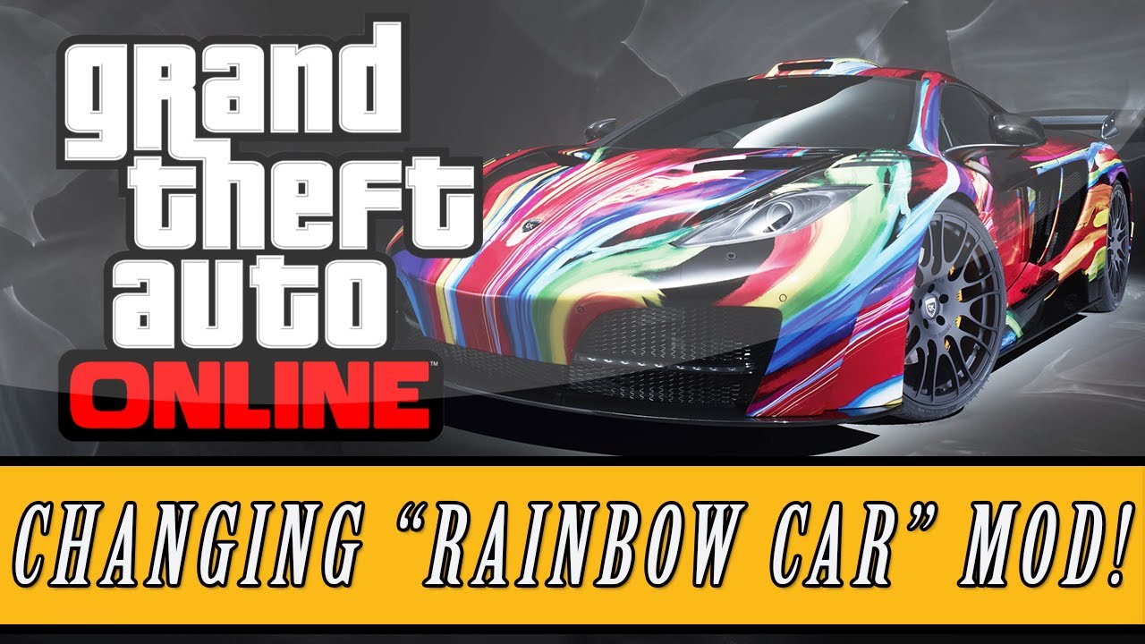 GTA 5 | New Exclusive "Rainbow Car" Mod Gameplay - Modded "Rainbow ...