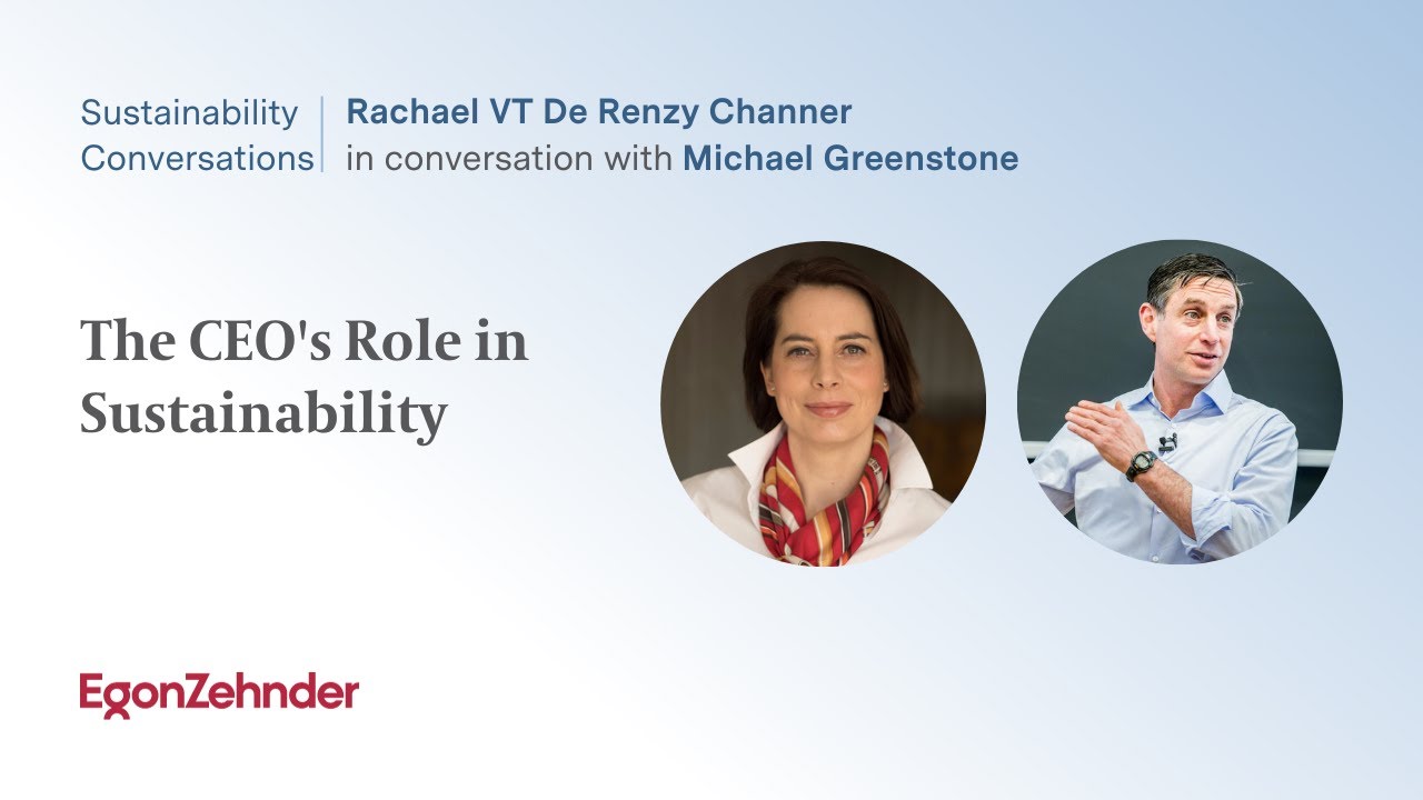 The CEO's Role in Sustainability | Michael Greenstone, Climate Vault co ...