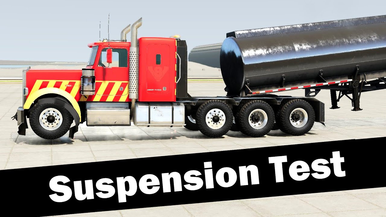 BeamNG Drive - Gavril T85 Heavy Hauler Truck Suspension Test - YouTube