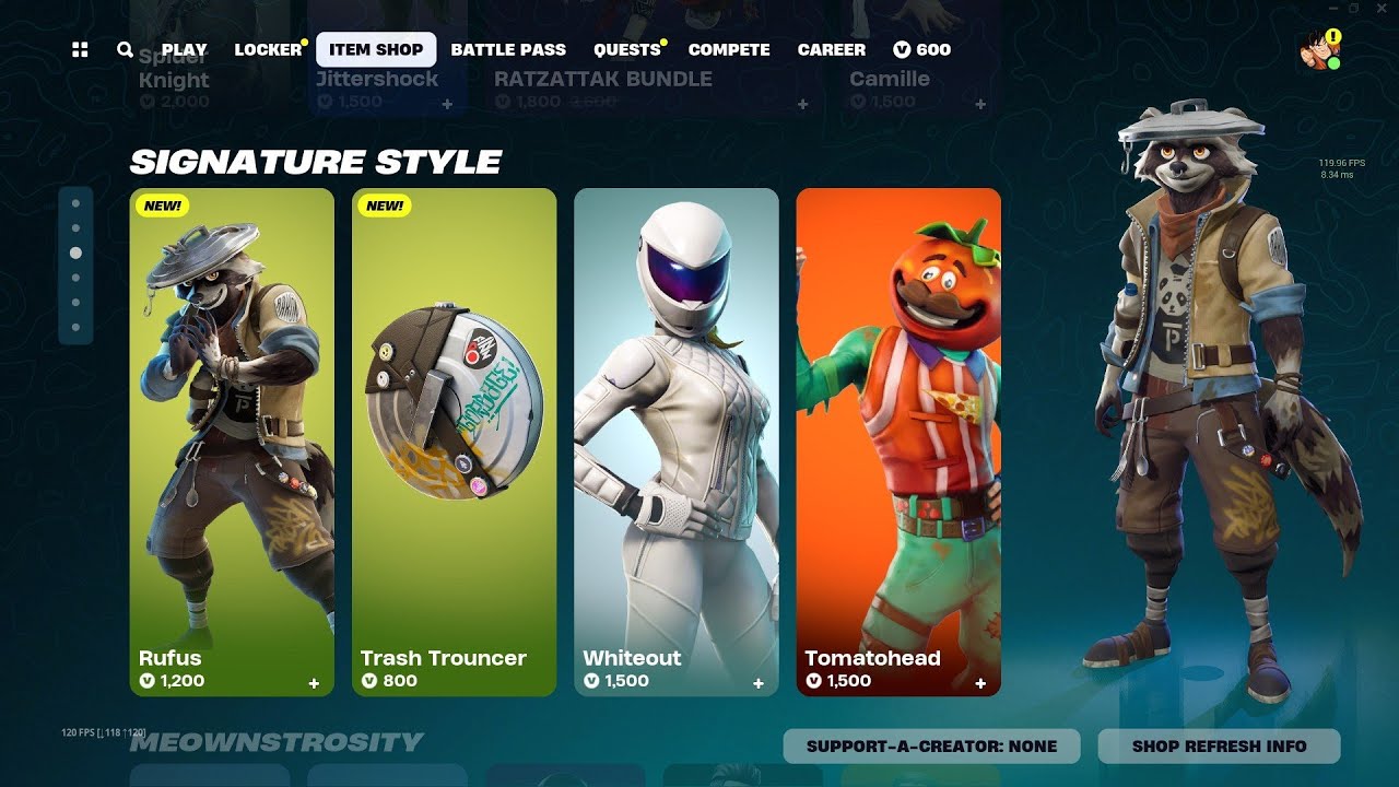 NUEVA SKIN *RUFUS* NUEVA TIENDA FORTNITE HOY 8/9 MARZO 2024! - YouTube