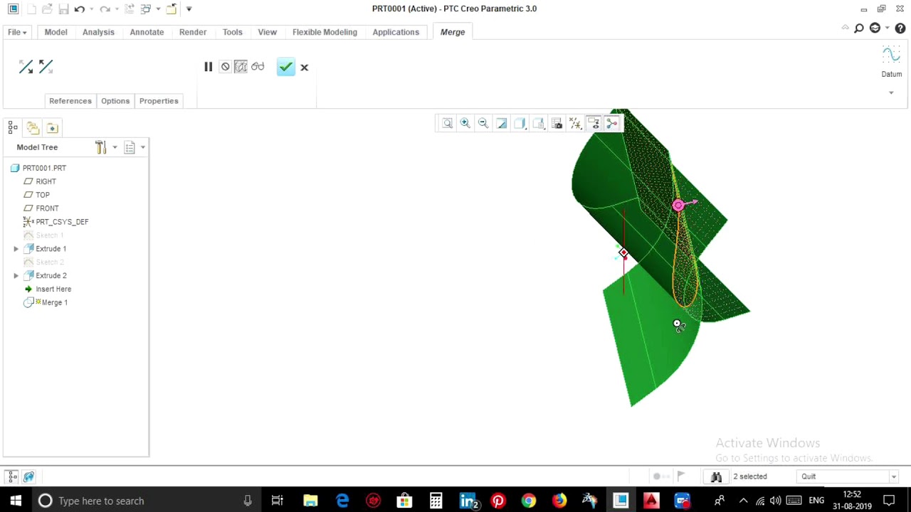 PTC Creo | Surface Exercise - YouTube