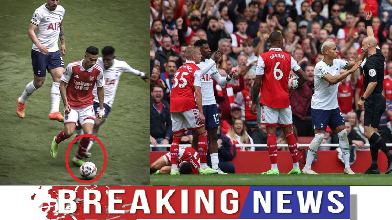 Arsenal 3 1 Tottenham Emerson Royal sent off as The Gunners extend ...