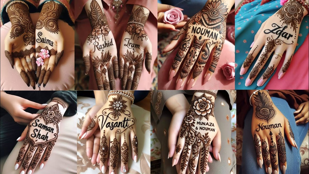 name mehndi design || mehndi tattoo design || eid special mehndi design ...