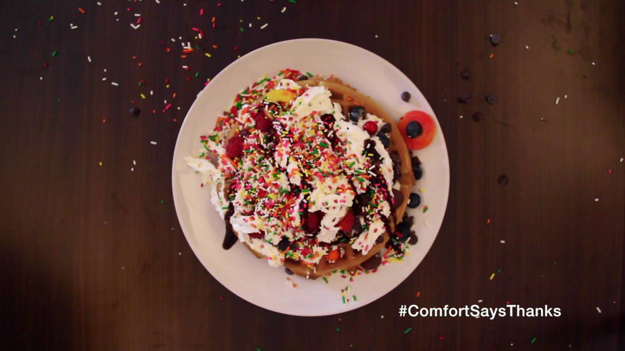 Edible art- Decorate your waffle #ComfortSaysThanks Video #5 - YouTube